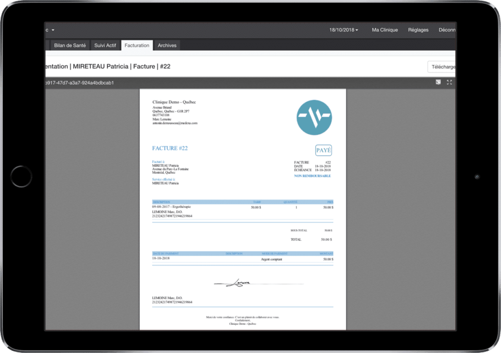 ipad_montage-Système de facturation | Medexa